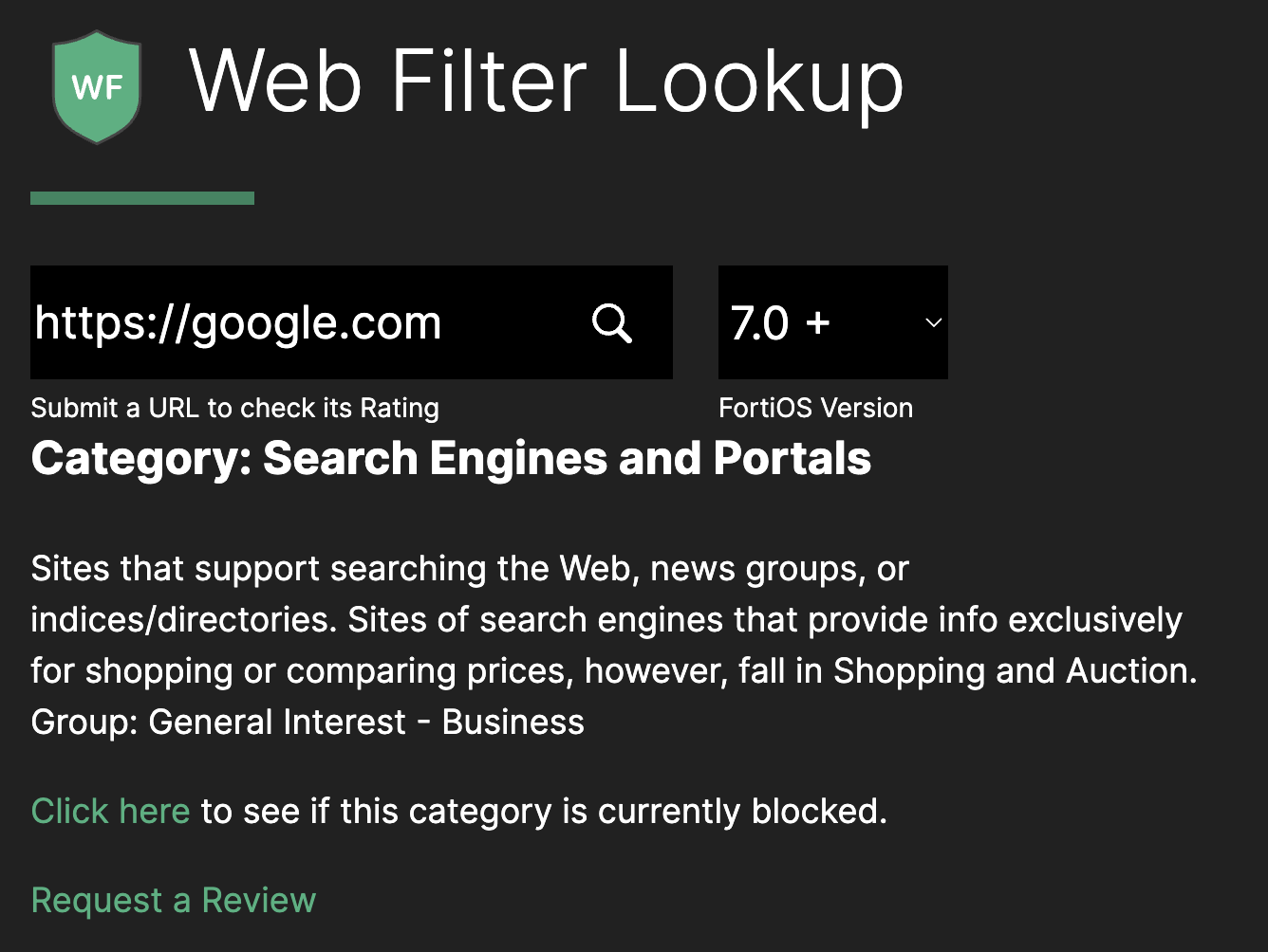 FortiGuardでWebサイトがみられない時の確認方法 | FREES